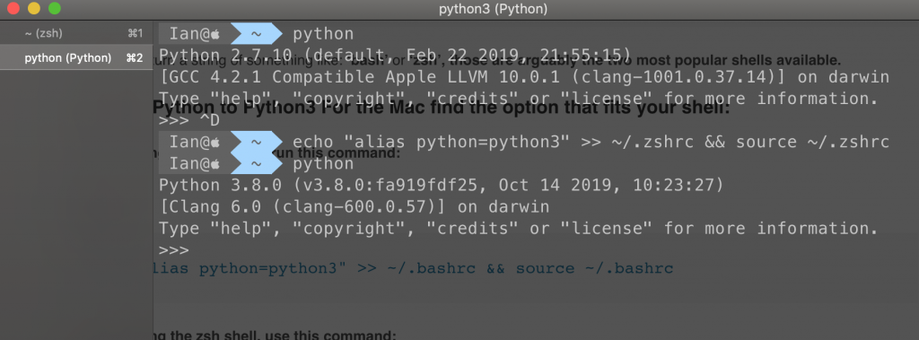 How To Make Python 3 The Default Python Shell Interpreter On Mac And Linux Easy Nonset